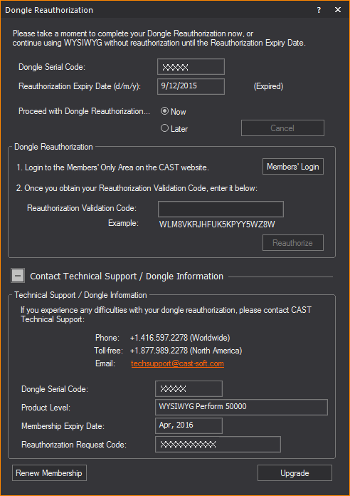 Installation configuration activation registration